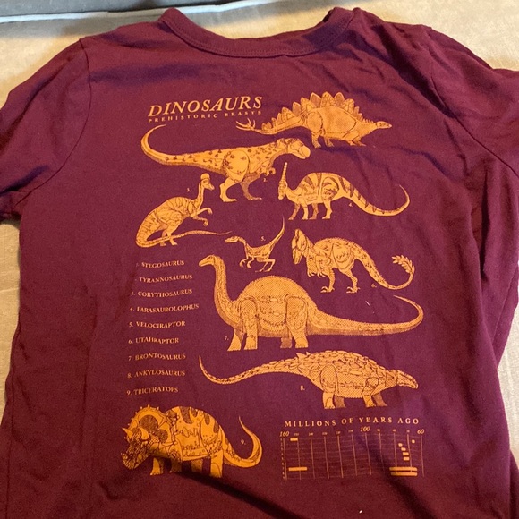 GAP | Shirts & Tops | Dinosaur Maroon Tee | Poshmark